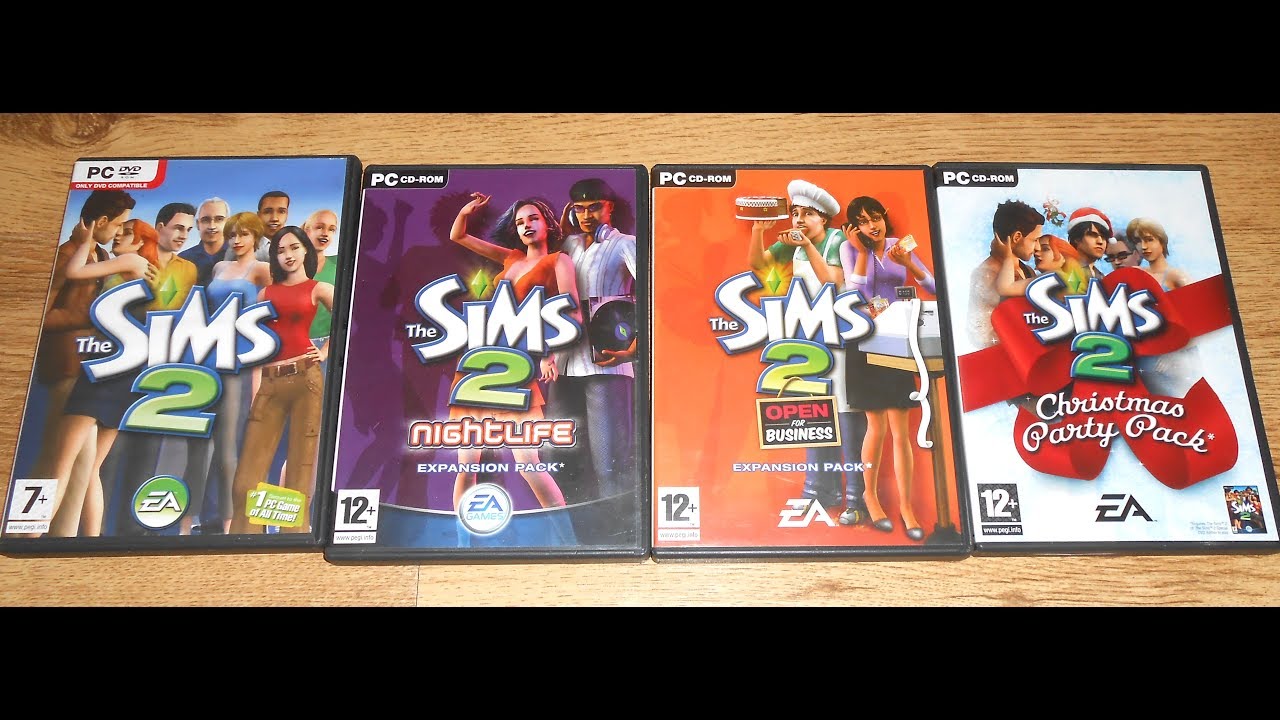 THE SIMS 2 DVD ROM PC BASE GAME AND x 3 EXPANSION PACKS ADD ON BUNDLE ...