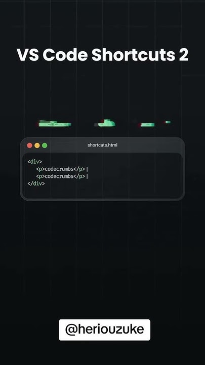 Visual Studio Code Shortcut - YouTube