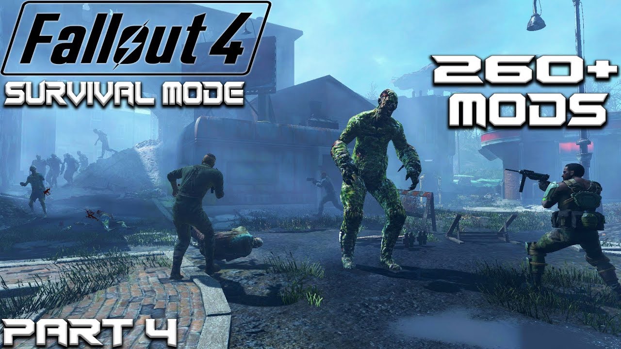 Fallout 4 Modded Survival Part 4 - War Zone - YouTube