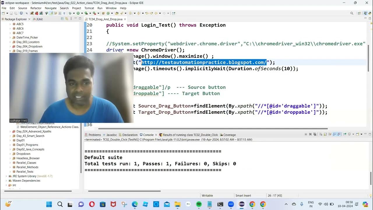 Xpathsactions Class Selenium Proxy Interview Support Sudhakar 91 9294052778 Youtube