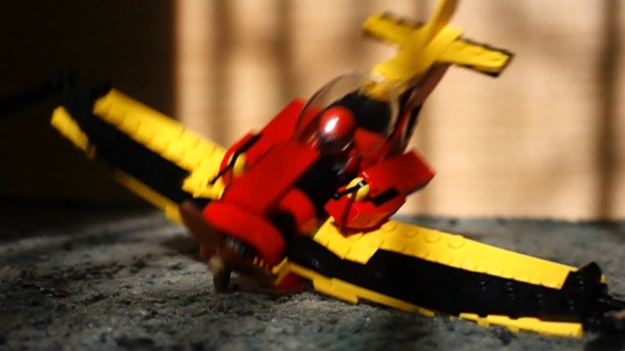LEGO City Stunt Plane Super Slow Motion Crashes 1000fps - YouTube