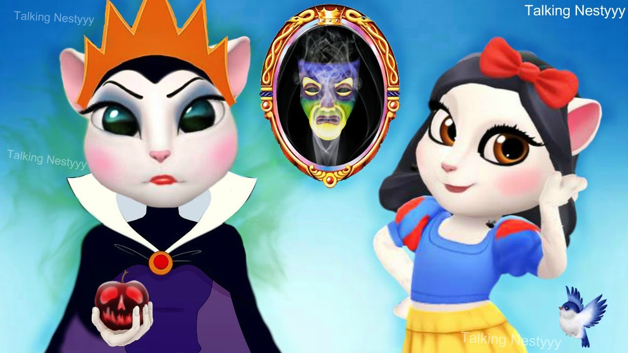 Disney Snow White and Evil Queen || My Talking Angela 2 - YouTube