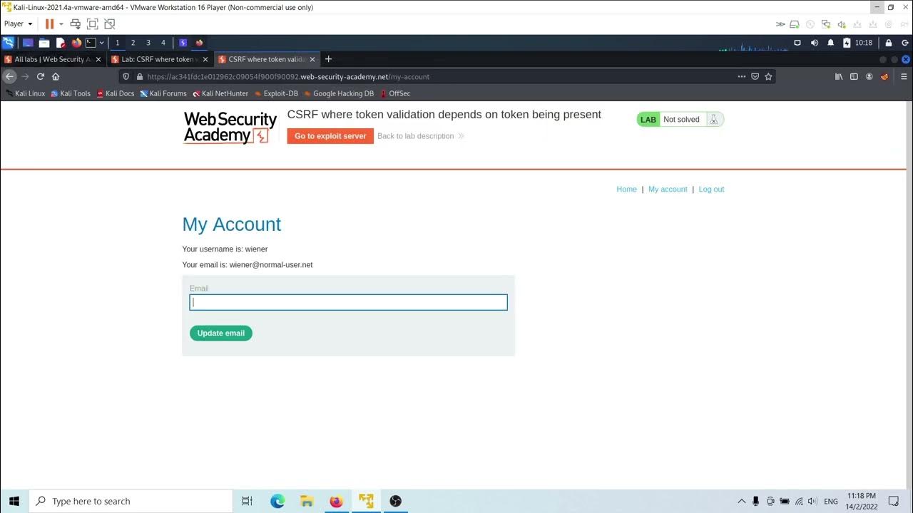 Lab: CSRF where token validation depends on token being present - YouTube