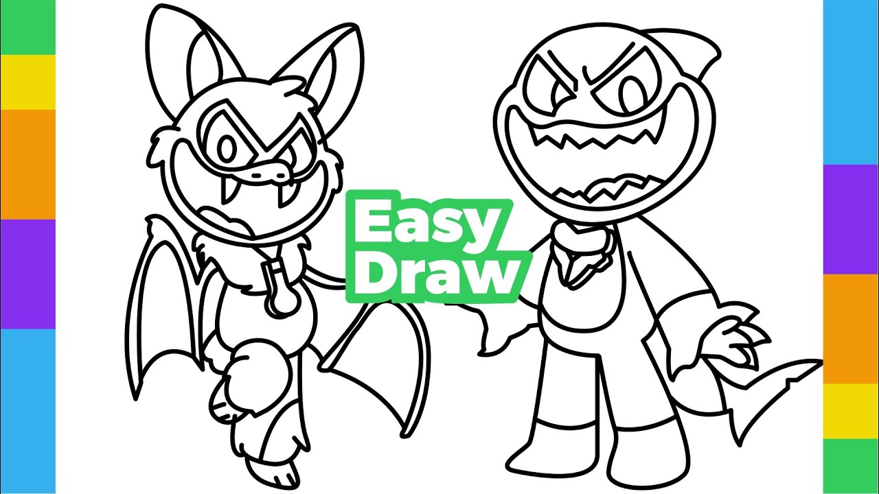 Draw and Color Rabie Baby X Maggie Mako Nightmare Critters | Poppy ...