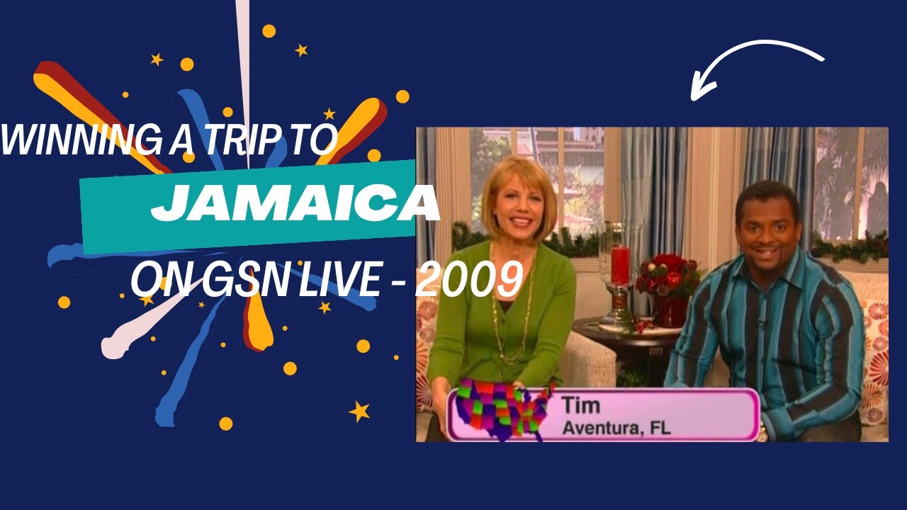 Me winning a trip to Jamaica and other cool prizes by calling in to GSN ...