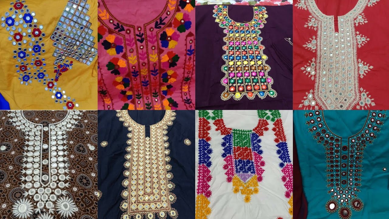 Sindhi Hand Embroiery Dress Designs Sindhi Barth Gala Gaj - YouTube