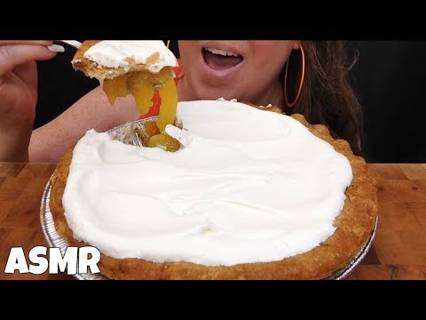 PEACH PIE ASMR *EATING SOUNDS* (NO TALKING) - YouTube