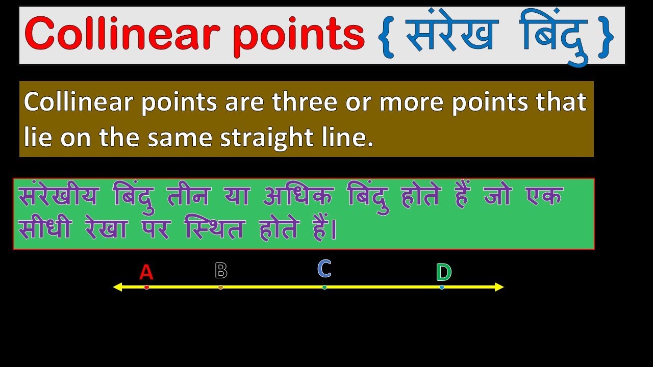 Collinear points || सरेख बिंदु || Definition of collinear points ||# ...