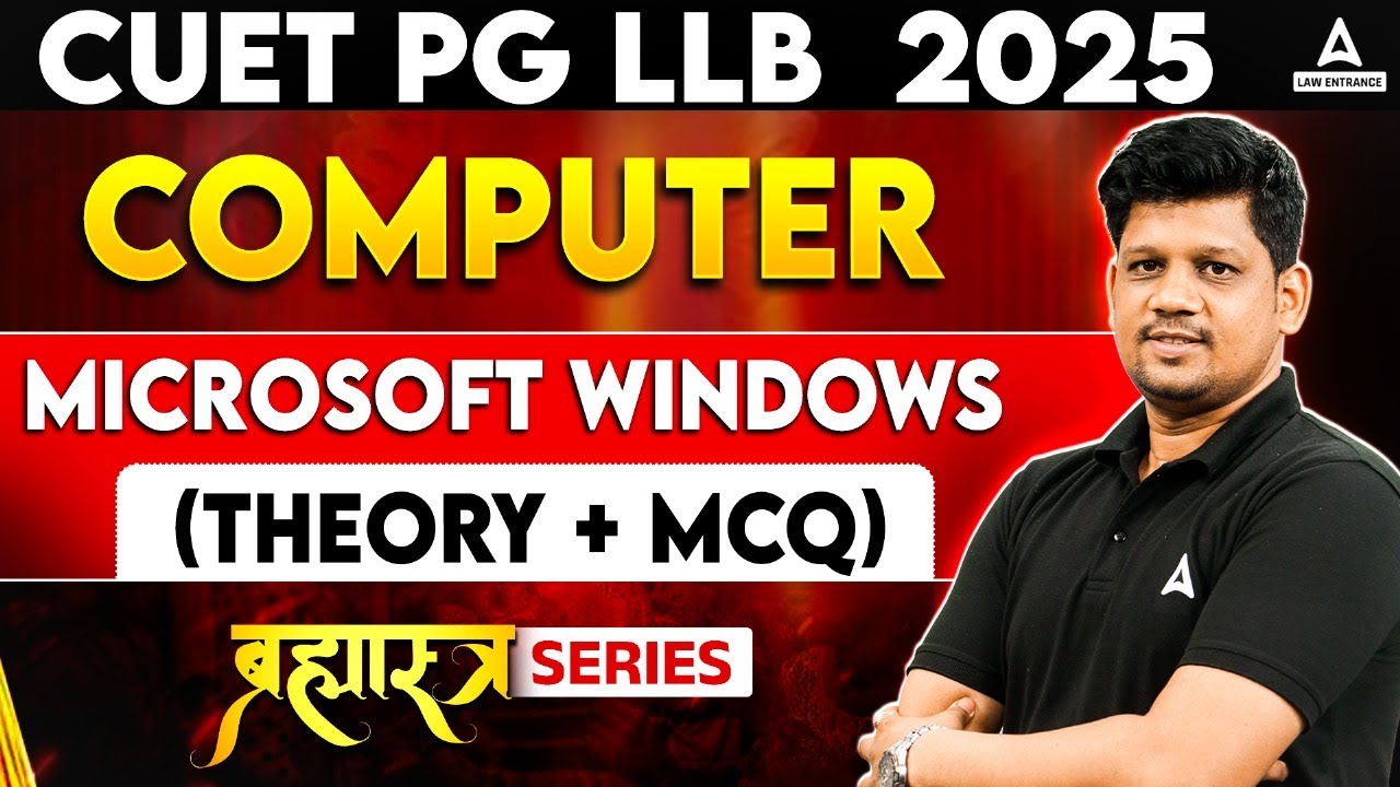 Microsoft Windows (Theory + MCQ) | CUET PG LLB 2025 | Computer Class for CUET PG LLB 2025 - YouTube
