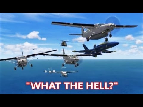 FSX Multiplayer: IDIOTS Trolling Around in a Group Flight PART 3 ...