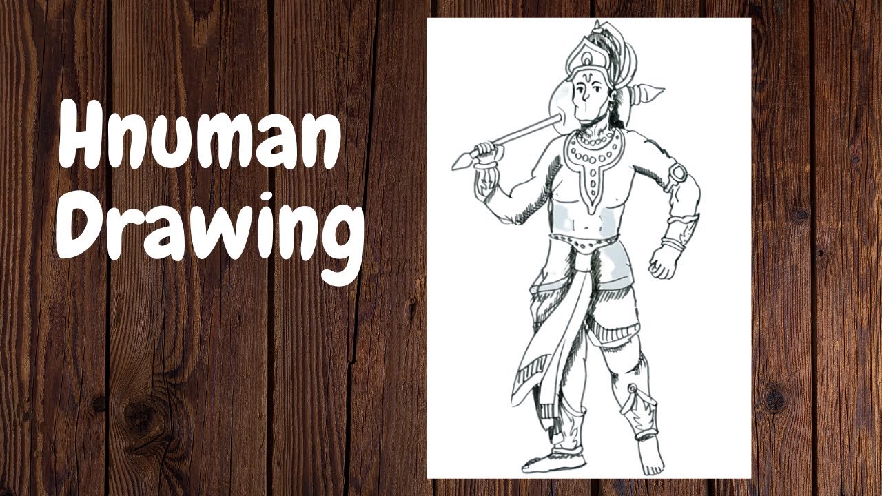 How to draw Hanuman | Hanuman Drawing Easy | Hanuman Drawing | Lord ...