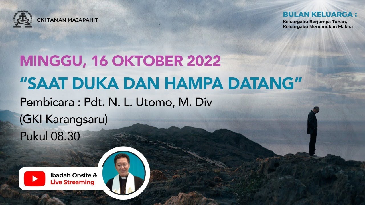 Ibadah Minggu Gki Taman Majapahit Semarang 16 Oktober 2022 Youtube
