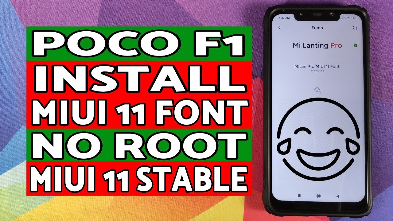 Install MIUI 11 Font | Xiaomi Poco F1 | MIUI 11 Stable | Without Root ...