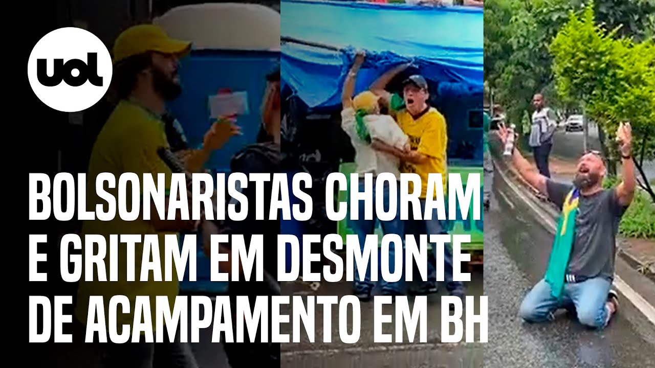 Bolsonaristas choram após desmonte de acampamento em Belo Horizonte ...