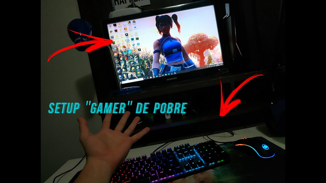 MEU SETUP GAMER DE POBRE (ONDE FAÇO AS LIVES) - OPXINGAMER - YouTube