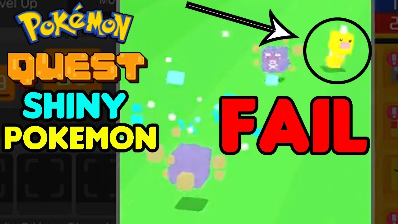 SHINY POKEMON FAIL IN POKEMON QUEST! Yeah it happened.... - YouTube