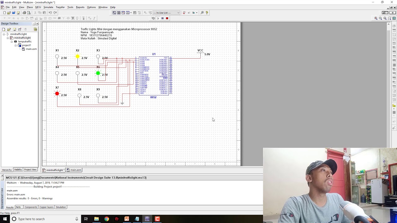 Traffic Lights Mini dengan Microprocessor 8052 - YouTube