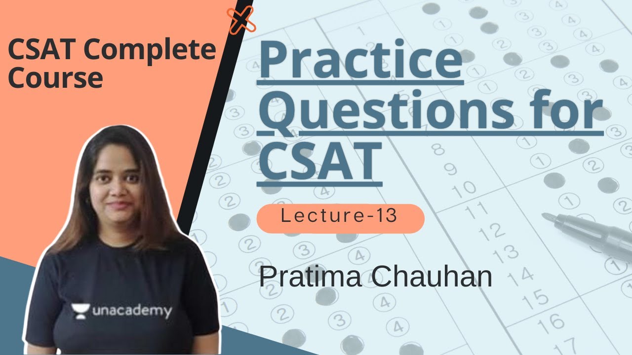 Practice Questions for CSAT | CSAT Complete Course | Pratima Chauhan ...