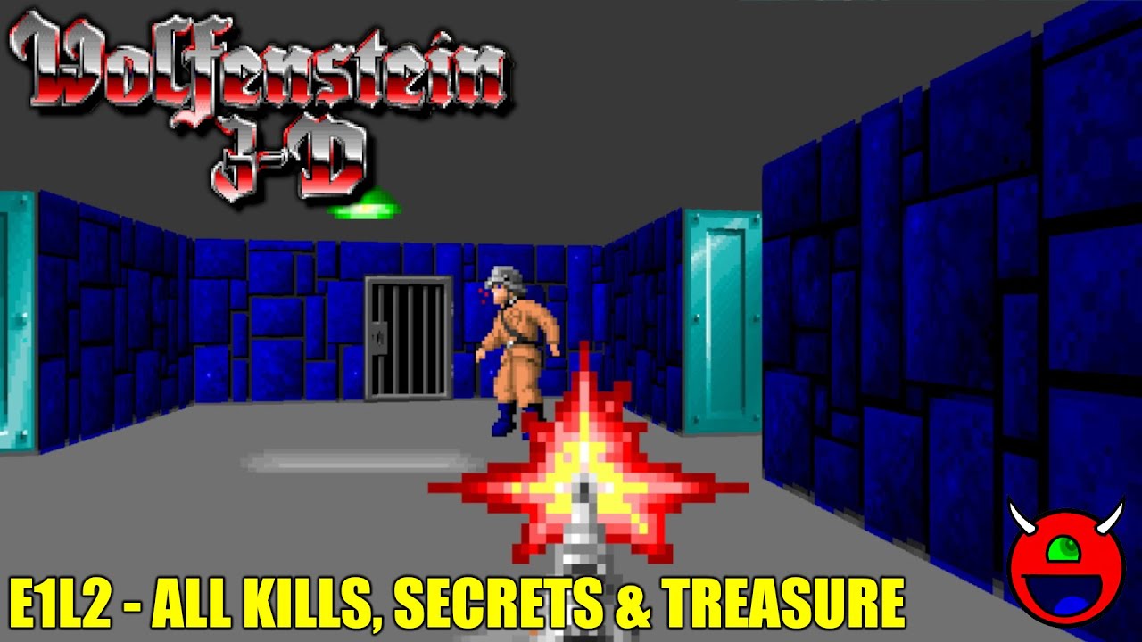 Wolfenstein 3D (ECWolf) - E1L2 - 100% No Commentary - YouTube