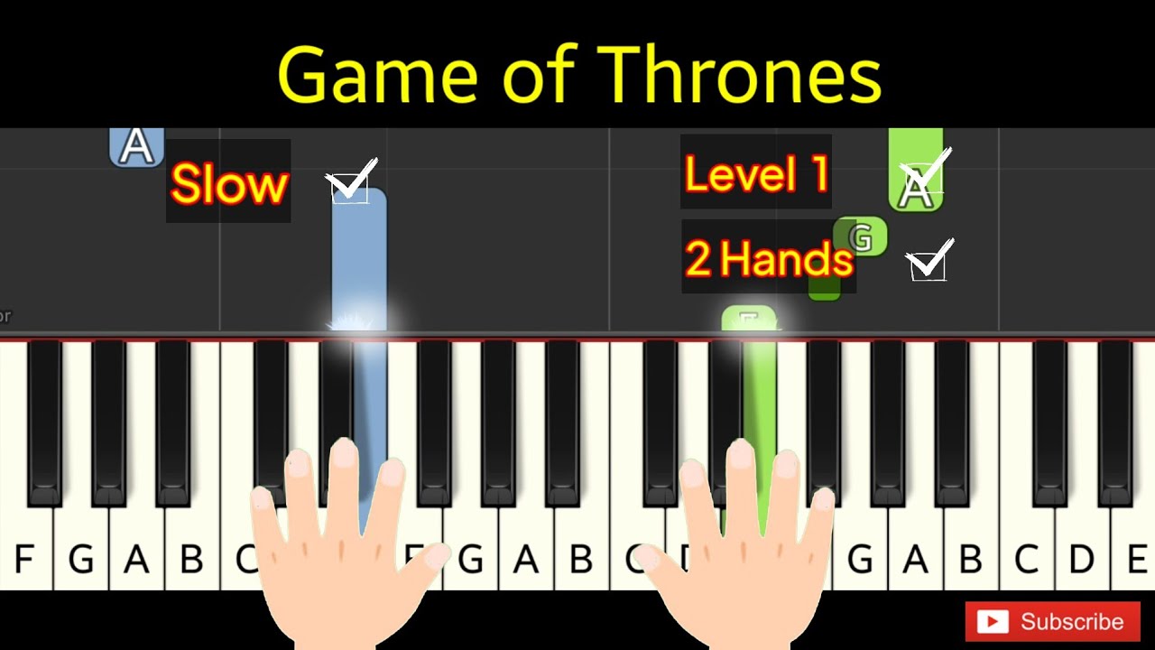 Game of Thrones | piano easiest level 1 - YouTube
