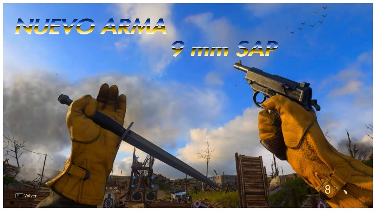 JUGANDO CON LA NUEVA PISTOLA 9 mm SAP I COD WW2 I - YouTube