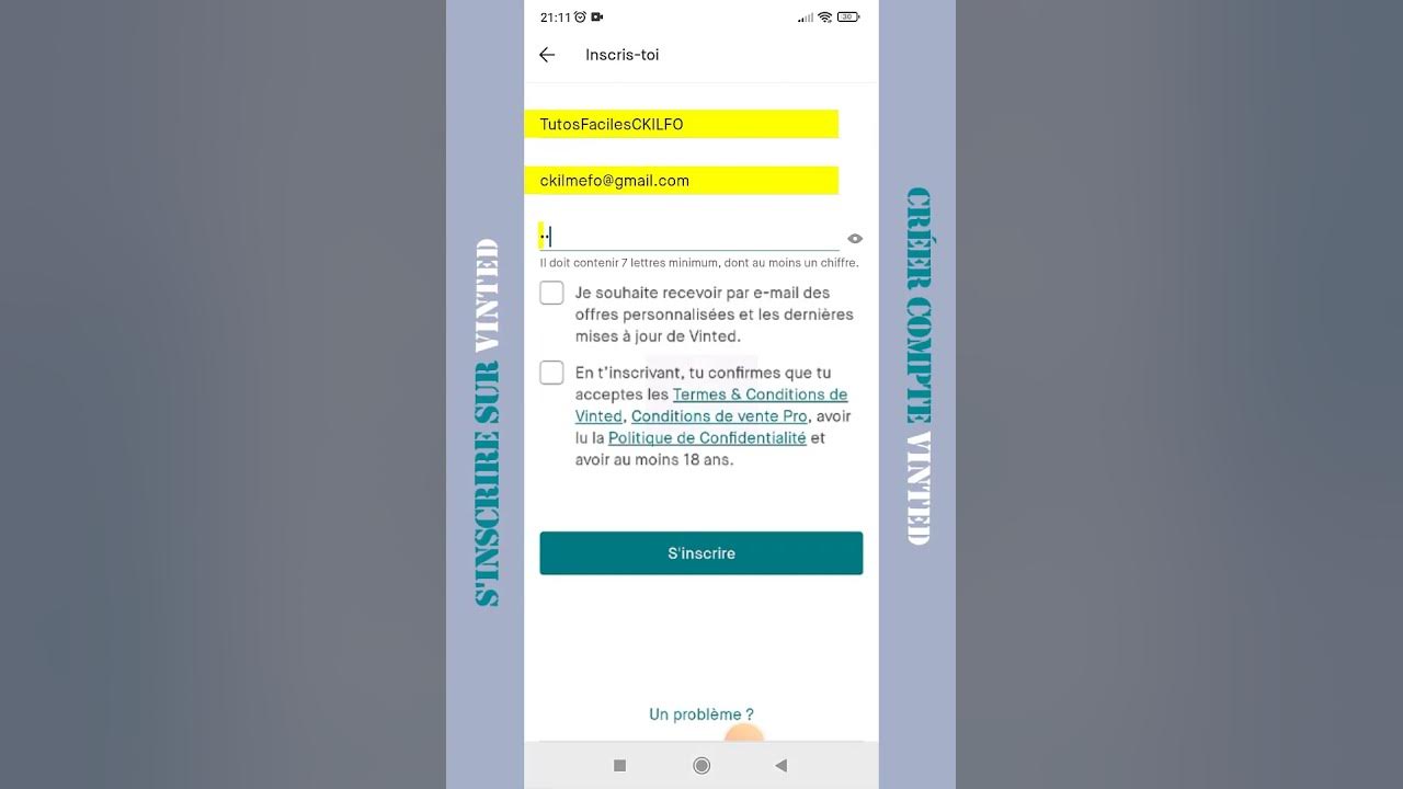 VINTED - comment créer un compte pour se connecter à l'application - YouTube
