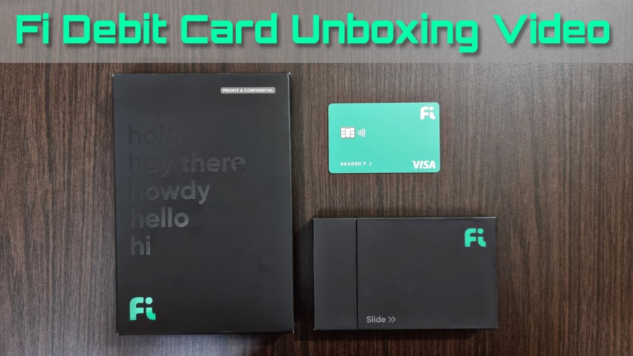 Fi Money VISA Debit Card Unboxing | Partnership with Federal Bank ...