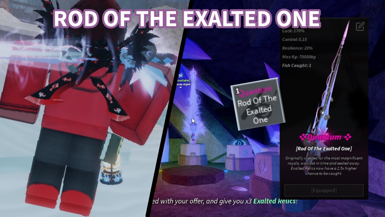Getting the rod of the exalted one on FISCH - YouTube