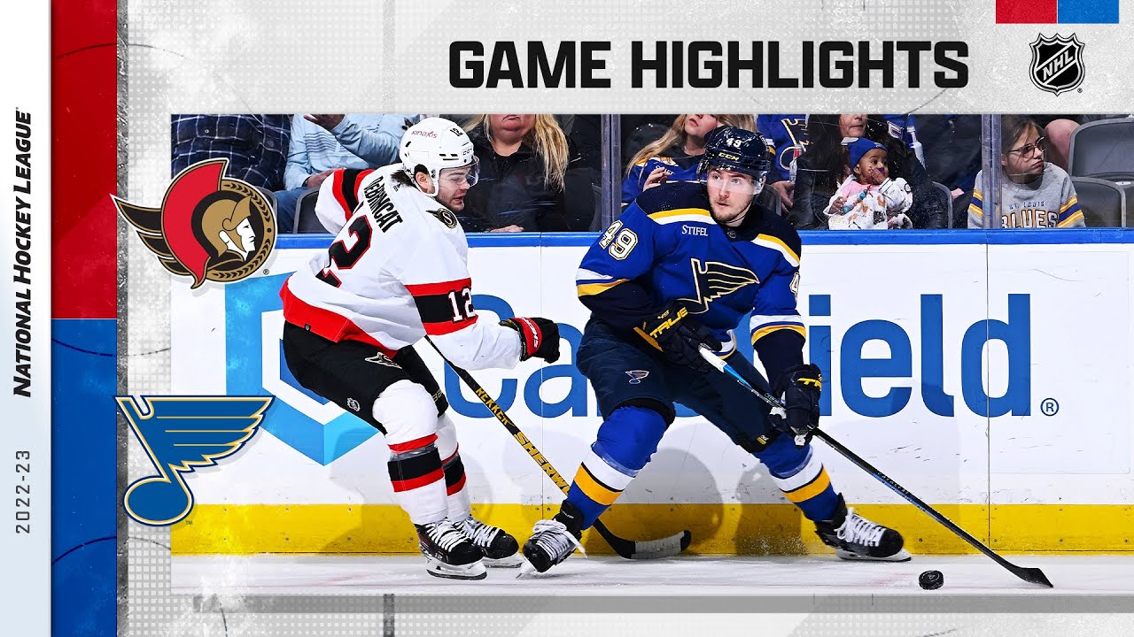 Senators @ Blues 1/16 | NHL Highlights 2023 - YouTube