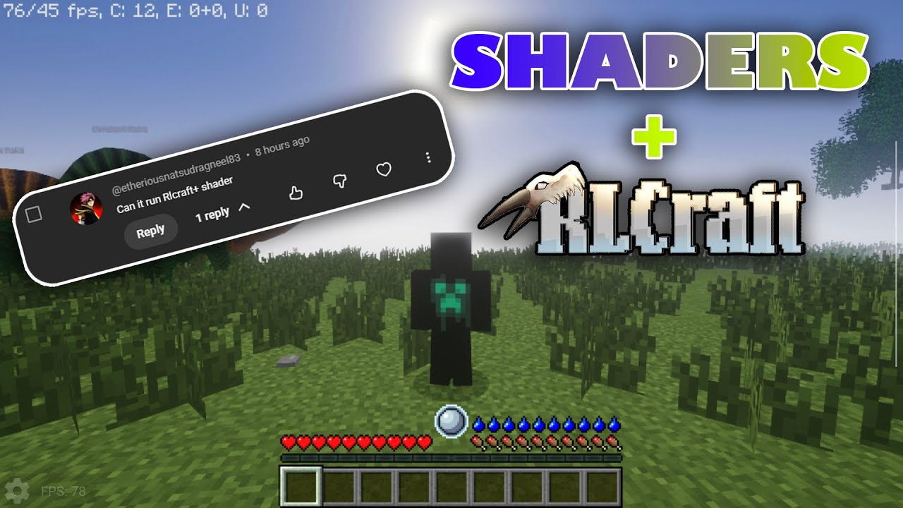 RLCraft With Shaders Using Zalith Launcher For Java Minecraft - YouTube