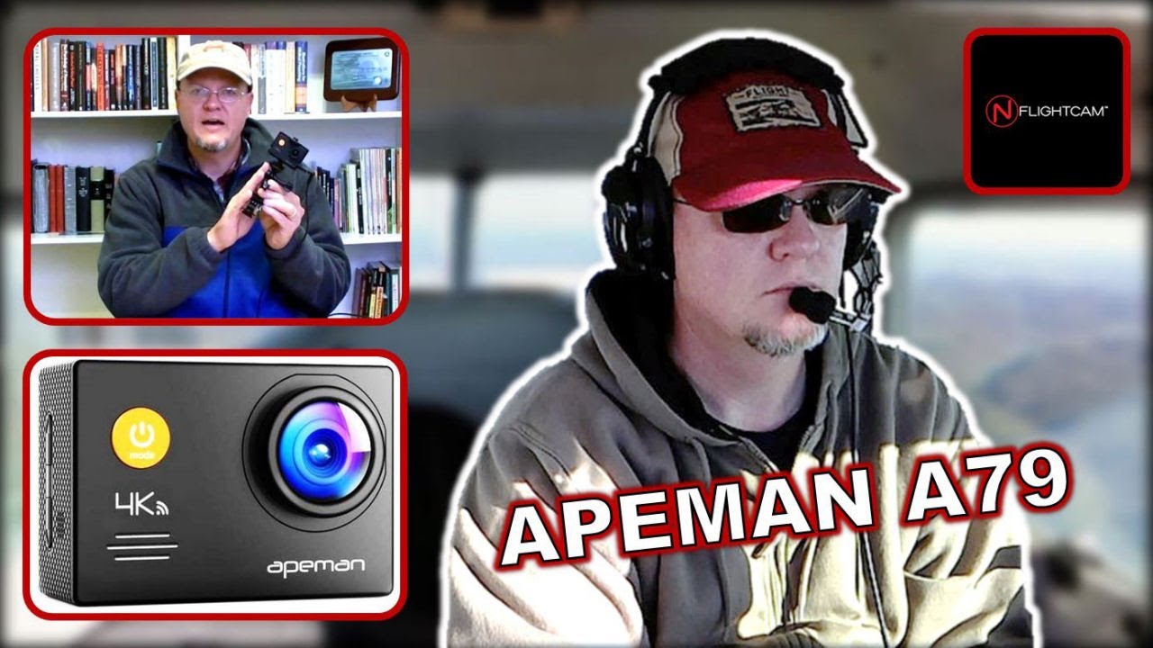 APEMAN A79 4K Action Cam COCKPIT VIDEO with Nflightcam - YouTube