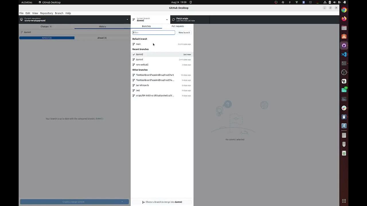 How To Merge 2 Branches Together Github Desktop Youtube