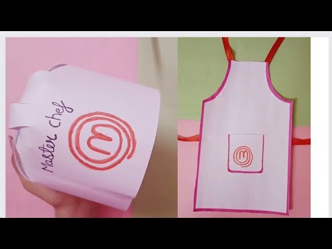 How to make master chef apron and cap || How to make master chef cap ...