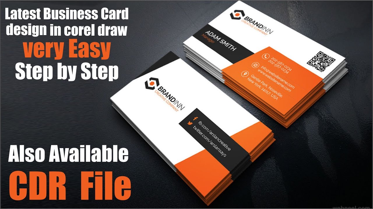 How to design business card in coreldraw very easy - YouTube