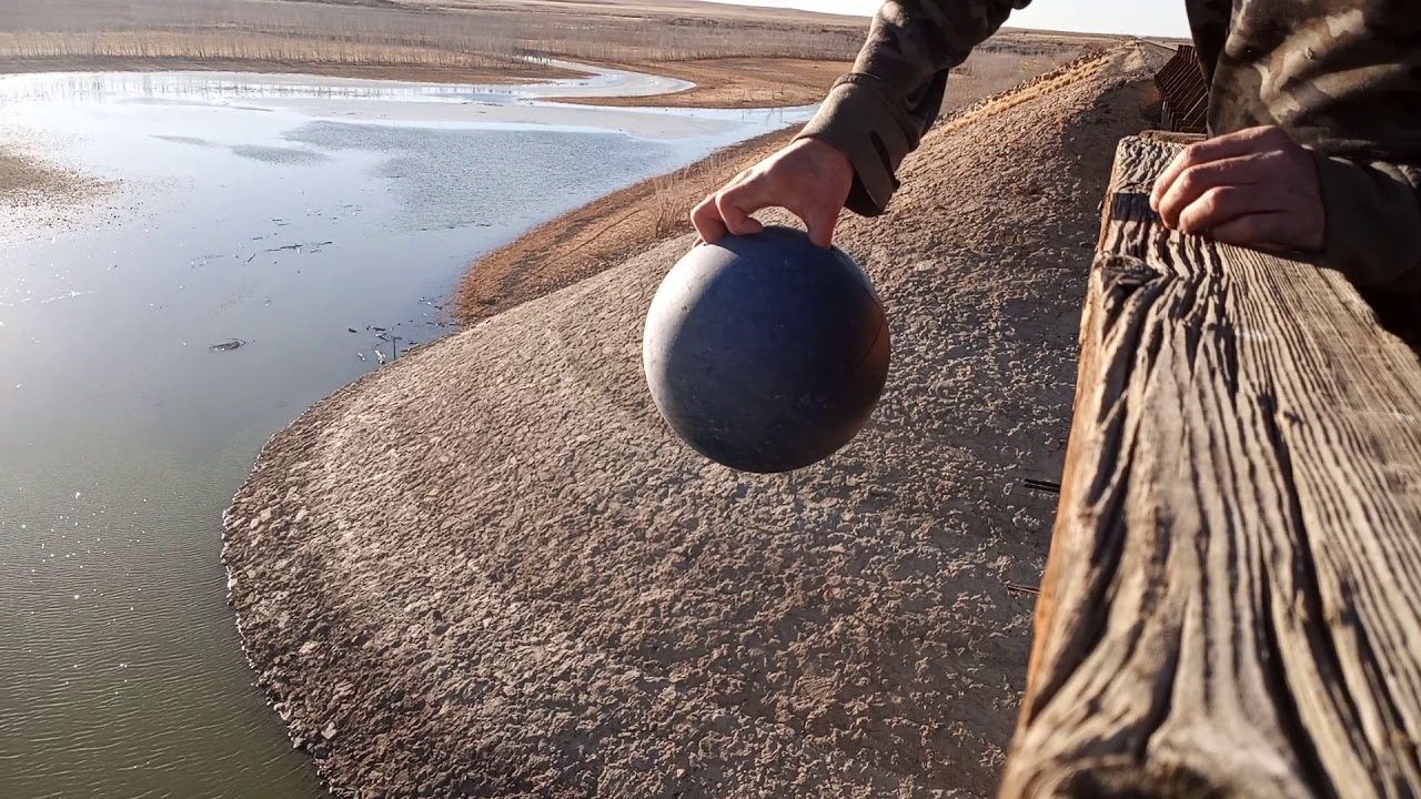 Dropping A Bowling Ball From Great Height! - YouTube