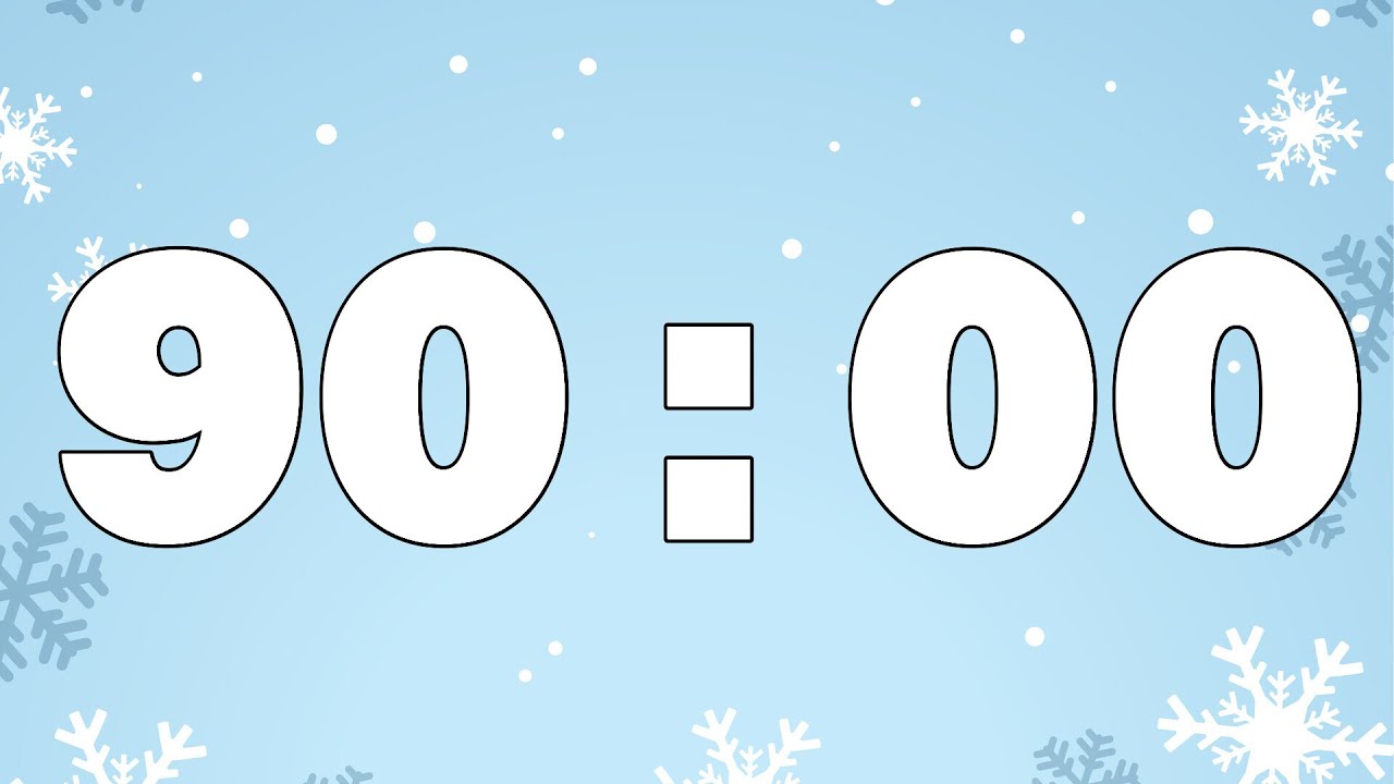 Winter Countdown Timer - 90 minutes - YouTube