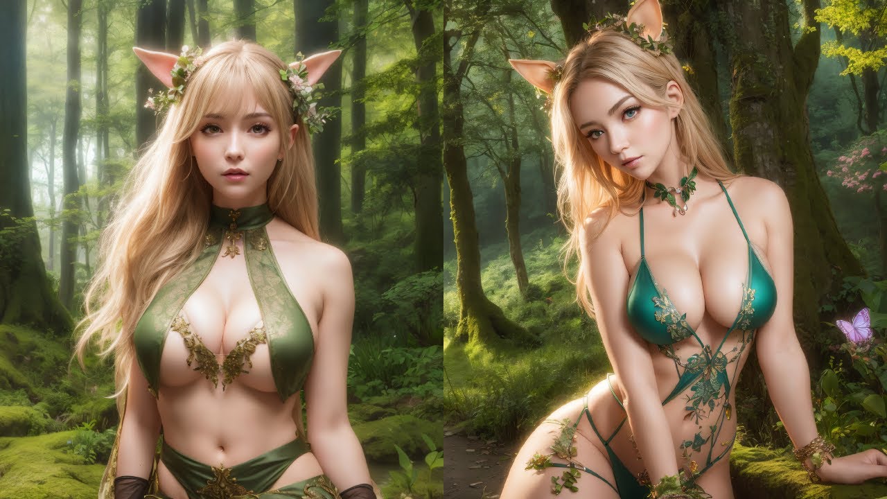 4k I Was Transported To A Fantasy World With These Sexy Elves Ai Look Book Youtube