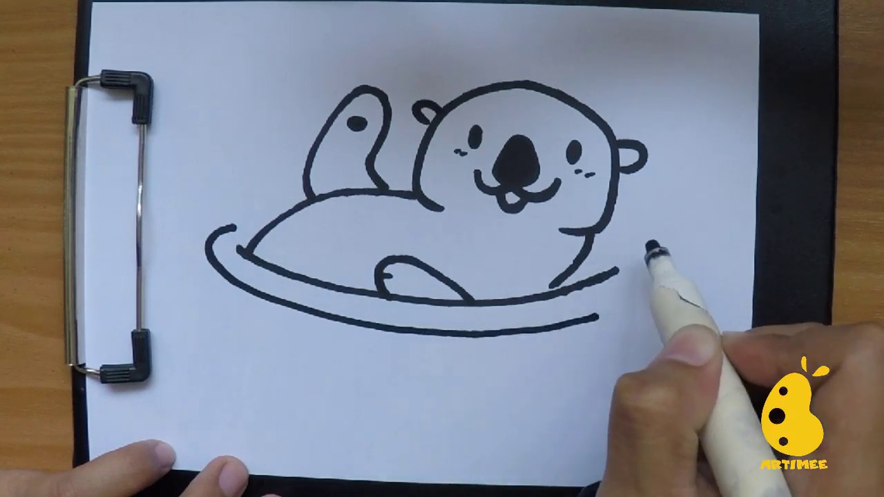 How to Draw otter - YouTube