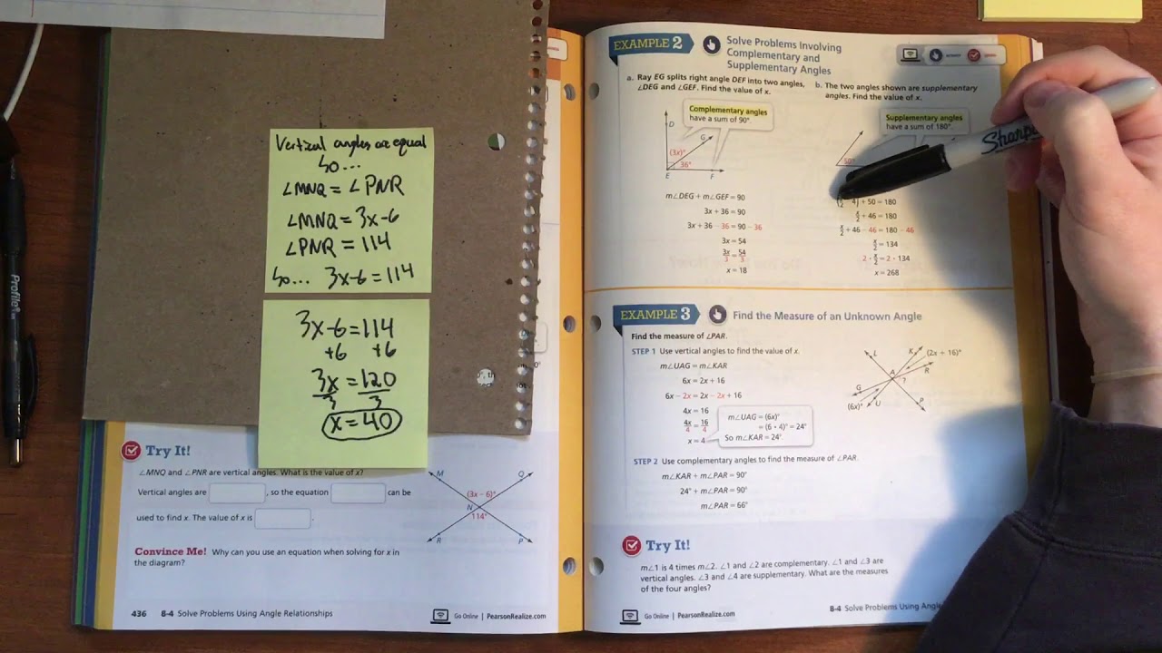 Solving problems using angle relationships - YouTube