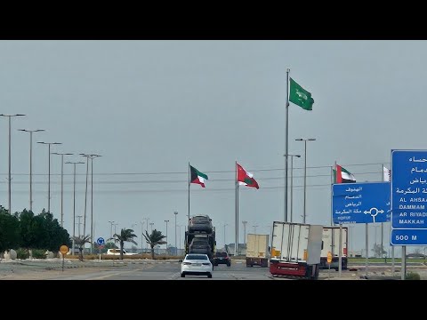 Saudi Arabia Salwa border to UAE /Abudhabi Road Trip scenes
