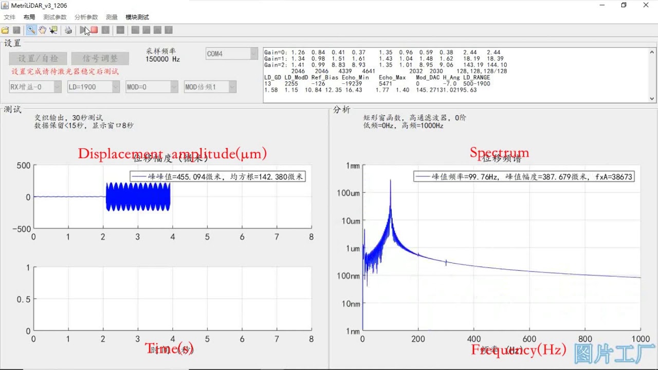 Laser vibration sensor: Vibration Test（2m） - YouTube