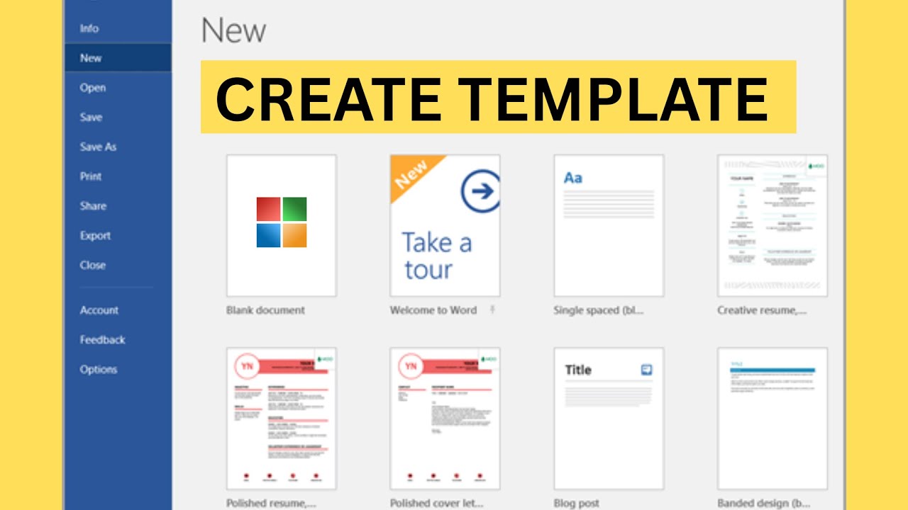 How to Create a Template in Word: Creating Templates in Word - YouTube