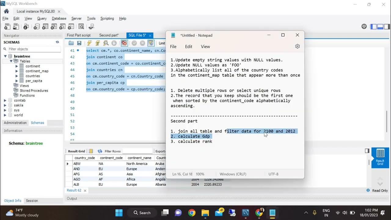 Windows Function + CTE + Case in MYSQL || Solution for Brain Tree SQL Coding Challenge - Part 2 ...