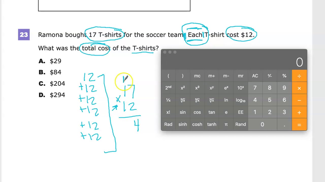 Question 23 - Grade 4 Math - TNReady Practice Test - YouTube