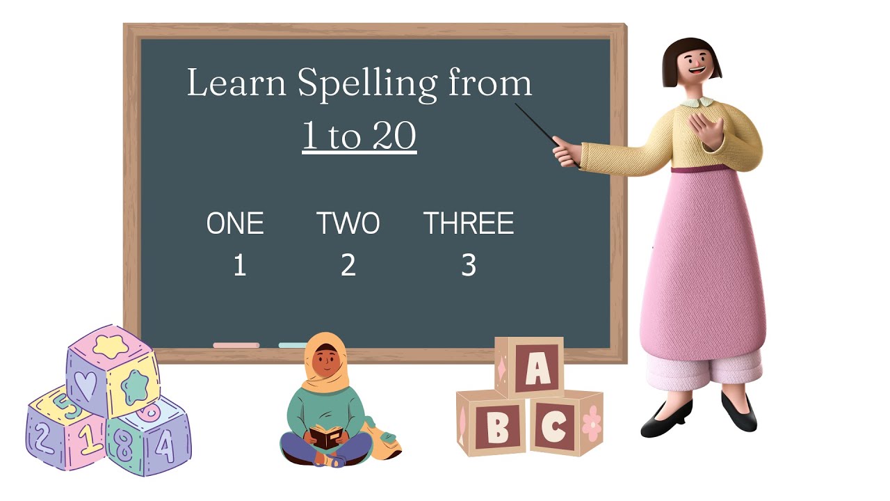 1 to 20 spelling | Numbers Names 1 to 20 with spelling | one to twenty ...