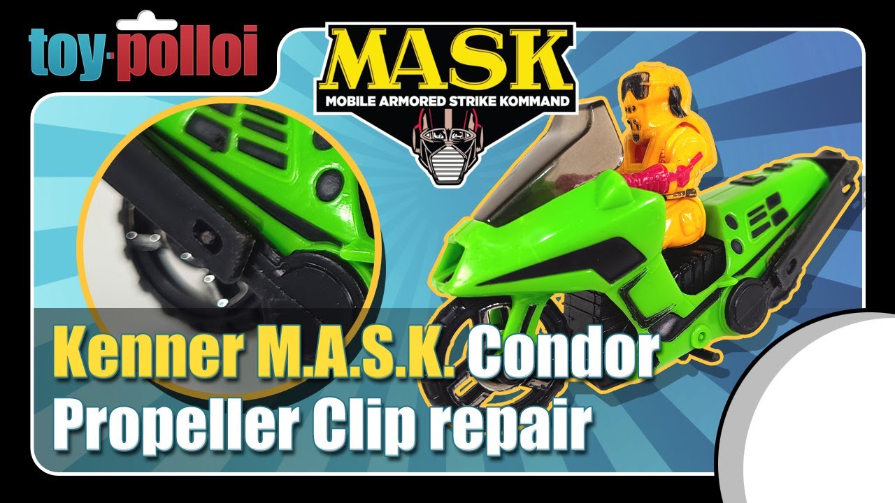 Vintage M.A.S.K. Condor Propeller clip repair - Toy Polloi - YouTube