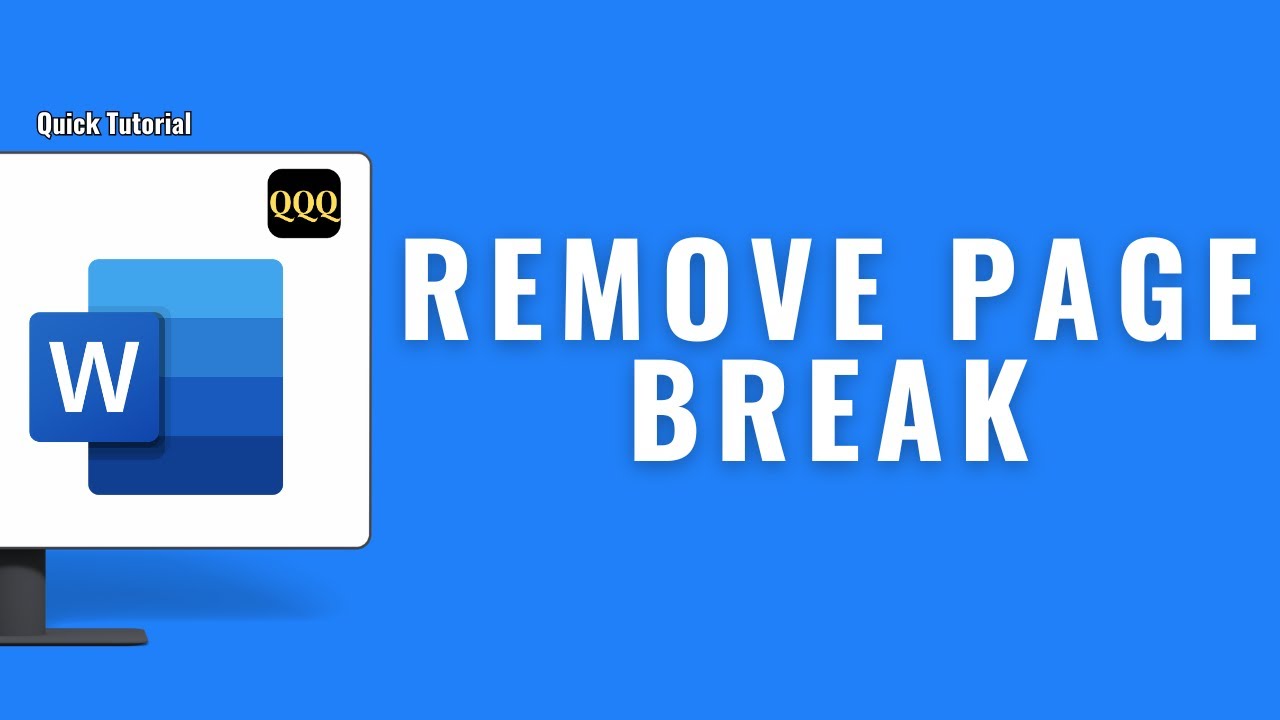 How to remove page break showing on Microsoft ? - YouTube
