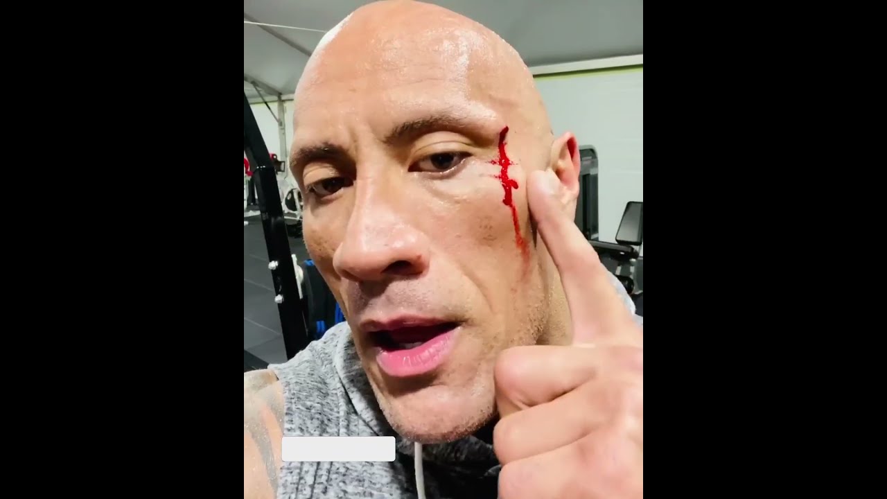 The Rock Bleeding in Exercise - YouTube