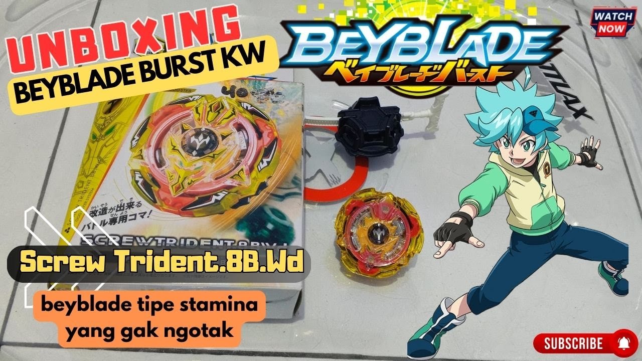 Unboxing beyblade burst. Screw Trident.8B.Wd - YouTube