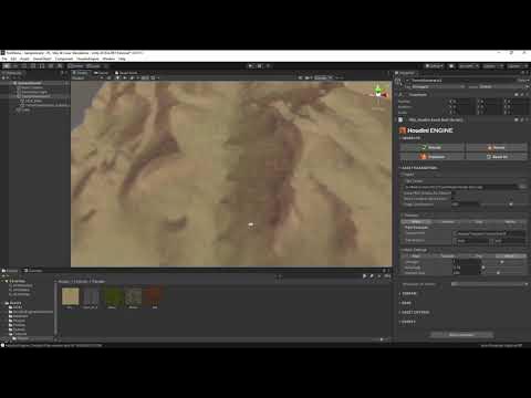 Generate Terrains with automatically applied textures in Unity with the Houdini Engine - YouTube
